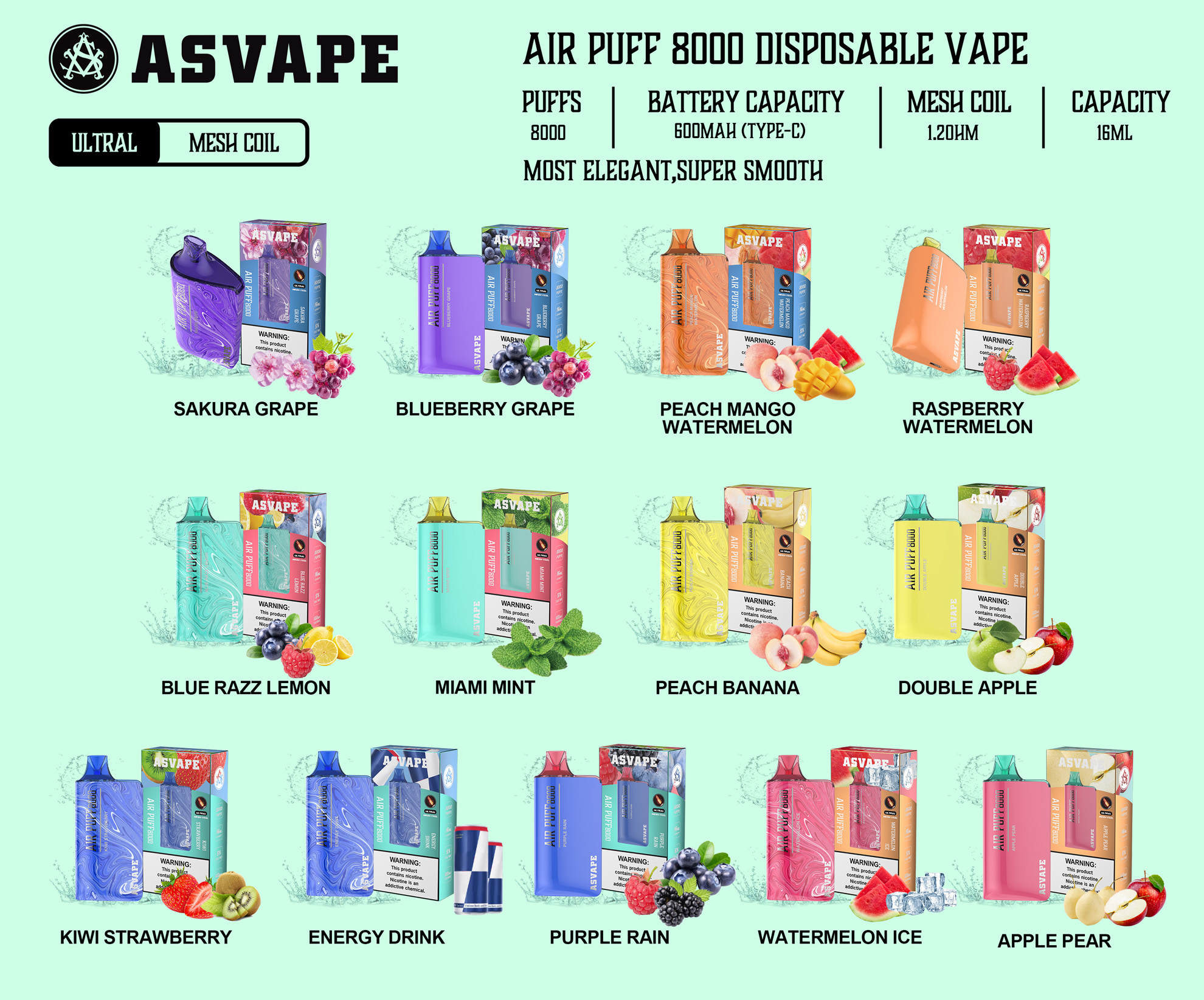 AIR PUFF8000 - asvape